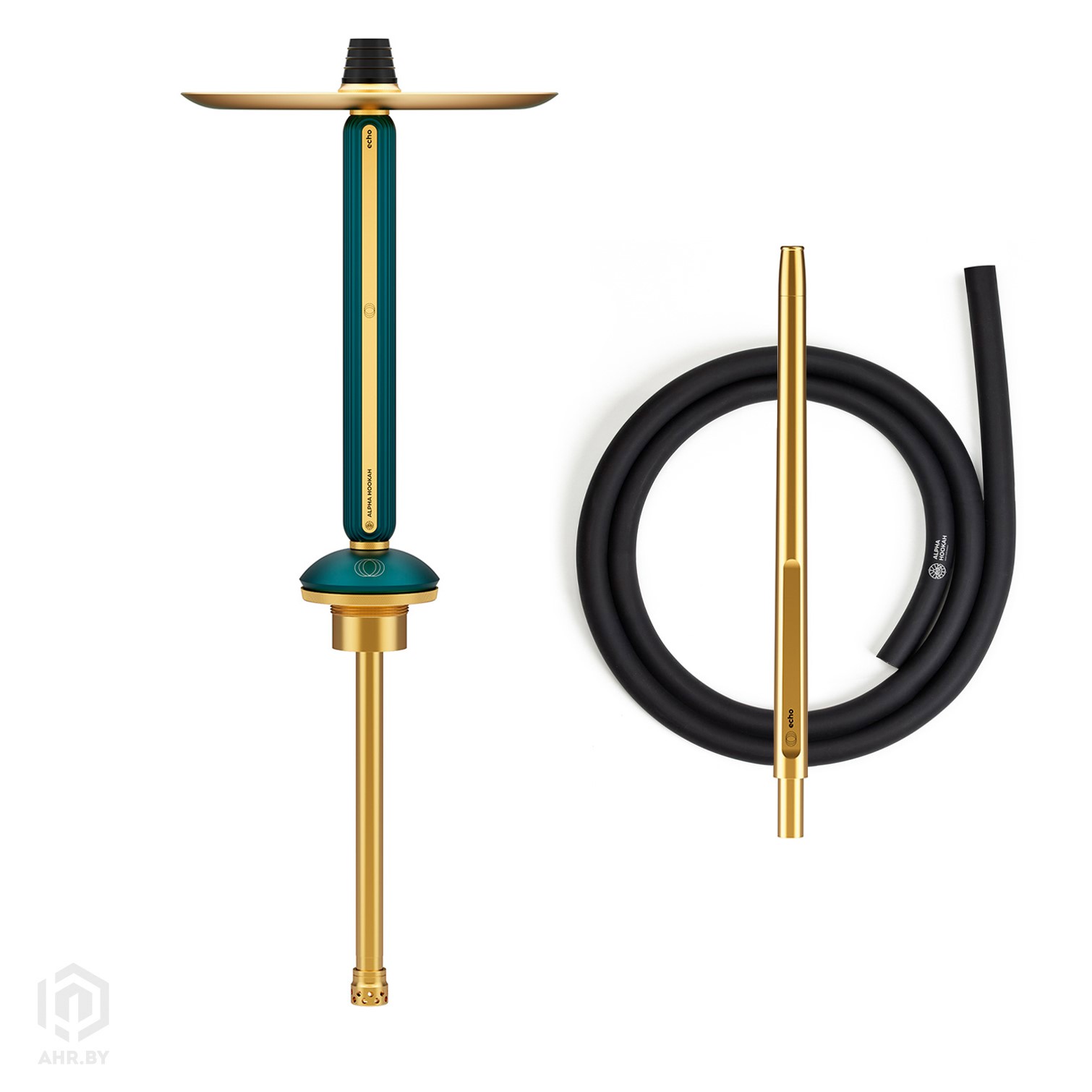 Кальян Alpha Hookah ECHO GOLD Emerald Green купить в Минске в магазине Кальянная Республика